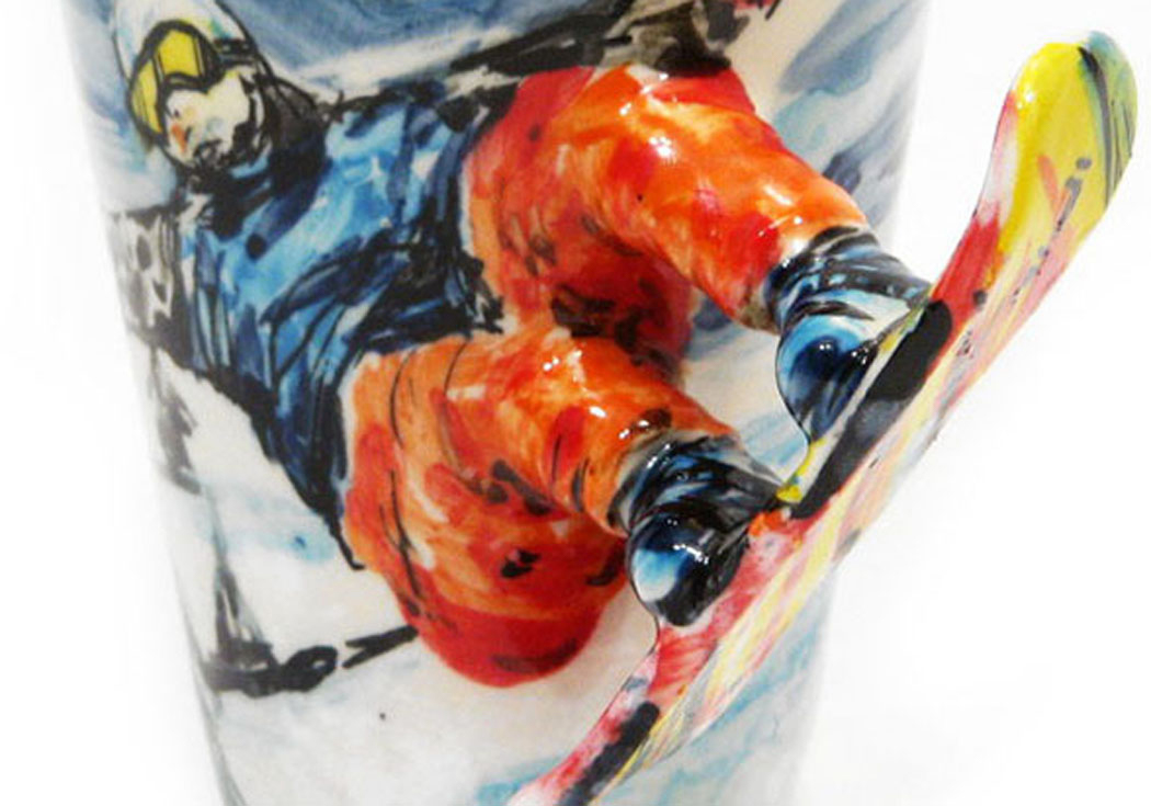 Snowboard Coffee Mug | World Famous Handmade Coffee Mugs